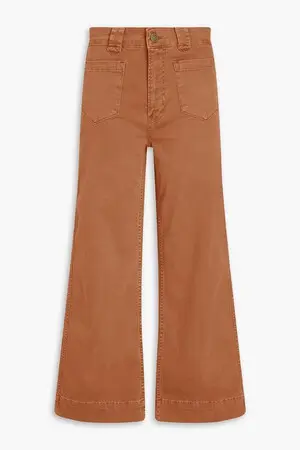 FRAME Cropped Straight-leg Cotton-blend Twill Pants