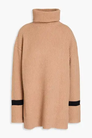 Chinti & Parker Ribbed Wool Turtleneck Sweater