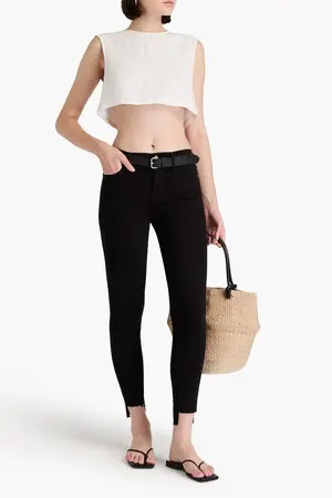 FRAME Le High High-rise Skinny Jeans - Black