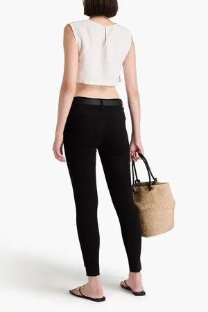 FRAME Le High High-rise Skinny Jeans - Black
