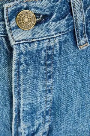 FRAME High-rise Wide-leg Jeans - Mid Denim