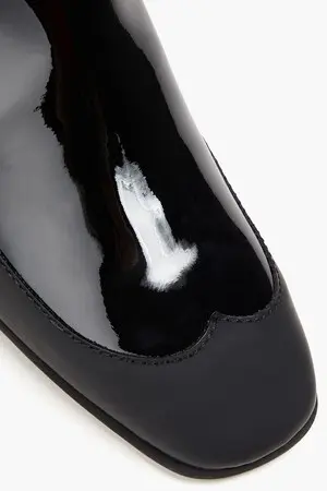 Thom Browne Matte And Patent Leather Ankle Boots