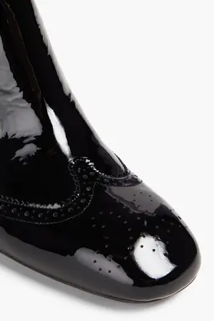 Thom Browne Perforated Patent-leather Ankle Boots