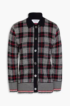Thom Browne Checked Wool Cardigan