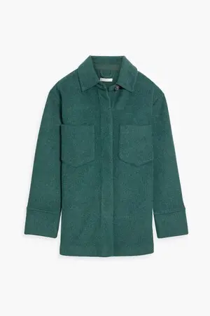 Vince Brushed-felt Shirt Jacket - Teal