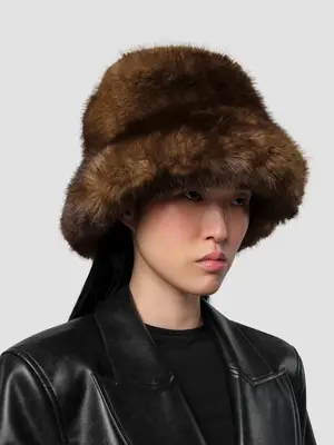 Apparis Gilly Faux- Bucket Hat - Mink