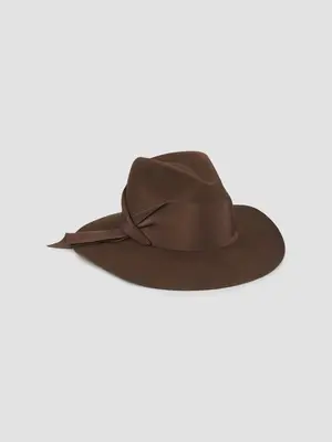 Freya Gardenia Asymmetric Ribbon Fedora
