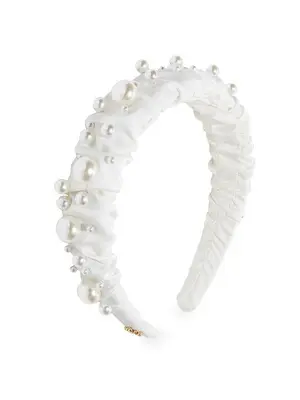 Lele Sadoughi Kelly Imitation Pearl Headband - Ivory