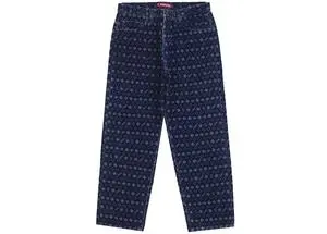 Supreme Flocked Loose Fit Jean - Blue