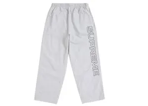 Supreme Spellout Embroidered Track Pant - Grey