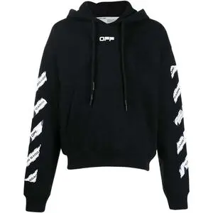 Off-White Airport Tape Slim Hoodie - Black