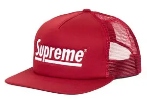 Supreme Mesh Back 5-panel Cap - Cardinal