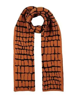 Versace Scarf Virgin Wool, Viscose, Polyamide, Calfskin - Brown