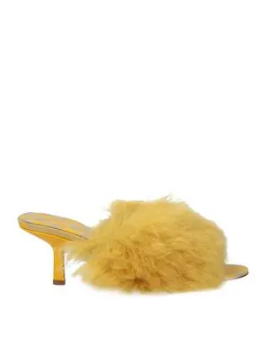 Burberry Leather Stiletto Heel Sandals - Yellow