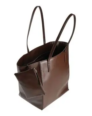 By Far Dark Calfskin Maxi Tote Bag