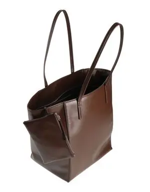 By Far Dark Calfskin Maxi Tote Bag