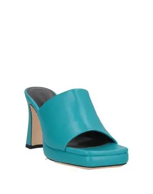 By Far Leather Slide Sandals