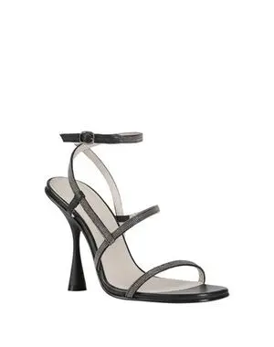 Fabiana Filippi Leather Embellished Slingback Sandals - Black