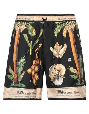 Amiri Floral-print Satin Shorts