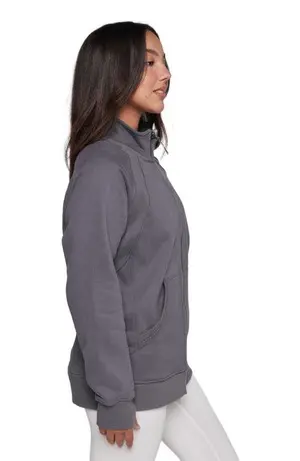 REBODY Effortless Fleece Oversized Jacket - Smoke