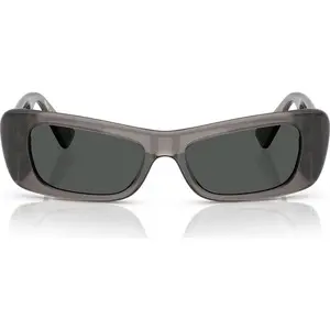 Versace 54mm Pillow Sunglasses - Grey Glitter Transparent