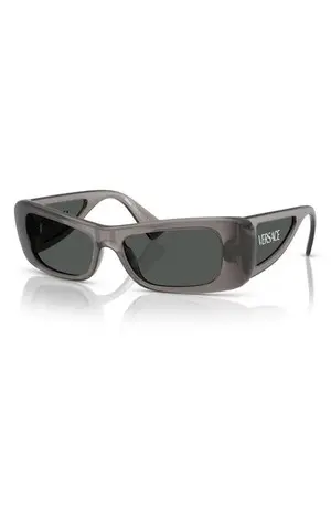 Versace 54mm Pillow Sunglasses - Grey Glitter Transparent