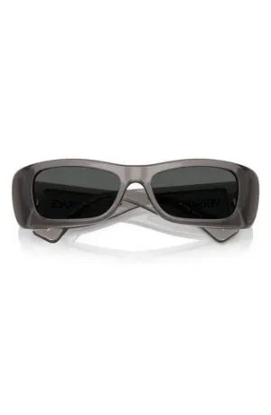 Versace 54mm Pillow Sunglasses - Grey Glitter Transparent