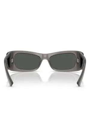 Versace 54mm Pillow Sunglasses - Grey Glitter Transparent