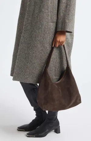 MANSUR GAVRIEL Candy Suede Shoulder Bag - Ebony