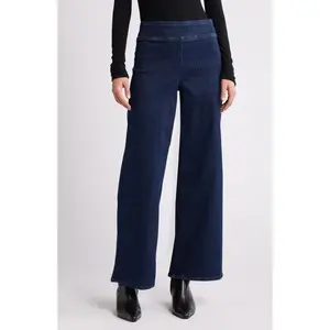 FRAME Jet Set Slim Palazzo Pull-on Jeans