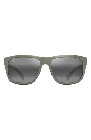 Maui Jim Puakea Square Sunglasses - Matte Greyish-green