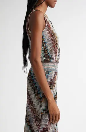 Missoni Metallic Zigzag Sweater Tank