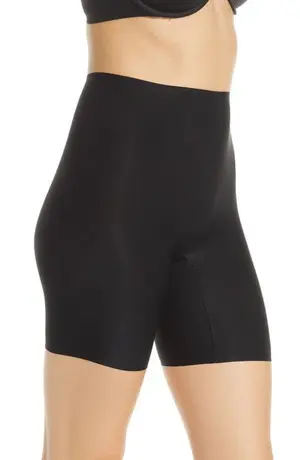 Chantelle Soft Stretch Seamless High Waist Mid-thigh Shorts - Black