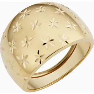 ORADINA 14k Gold Starry Night Dome Ring - Yellow Gold