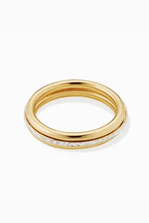 ORADINA 14k Two Tone Gold Band Ring