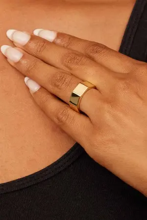 ORADINA 14k Gold Bold Bolt Ring