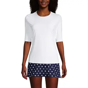 LANDS' END Swim Tee - White