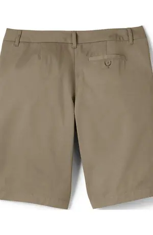 LANDS' END Young Plain Front Blend Chino Shorts - Khaki