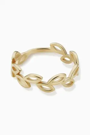 ORADINA 14k Gold Leaf Ring