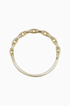 ORADINA 14k Gold Venice Link Stackable Ring