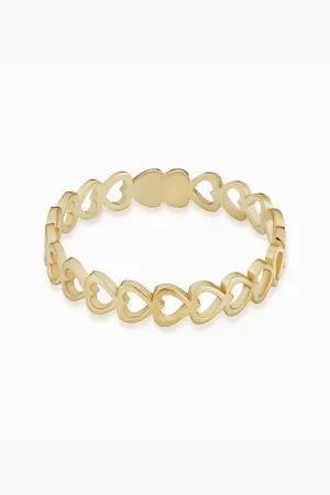 ORADINA 14k Gold Heart Eternity Ring