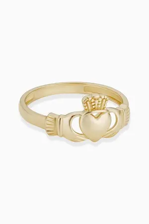ORADINA 14k Gold Claddagh Band Ring
