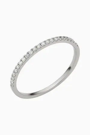 ORADINA 14k Gold Diamond Stack Ring - White Gold