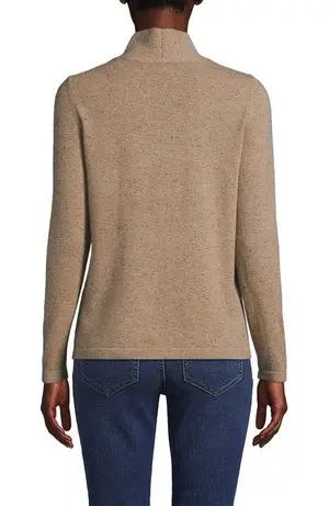 LANDS' END Cashmere Shawl Neck Sweater