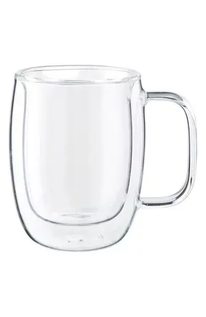 ZWILLING Sorrento Plus Set Of 2 Double Wall Glass Espresso Mugs - Clear