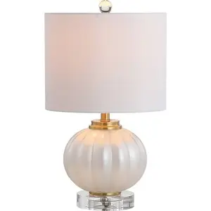 JONATHAN Y Pearl Glass/crystal Led Table Lamp - White