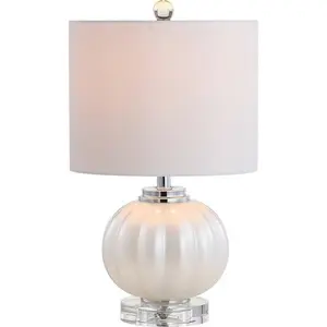 JONATHAN Y Pearl Glass/crystal Led Table Lamp - White/cream