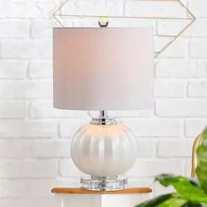 JONATHAN Y Pearl Glass/crystal Led Table Lamp - White/cream