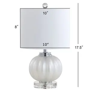 JONATHAN Y Pearl Glass/crystal Led Table Lamp - White/cream