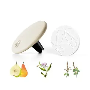 DELFINO Freesia Cream Lambskin Car Diffuser And Insert - Regular